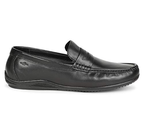 Buy Bata Men's Penny PLN Black Leather Moccasins-8 UK (42 EU) (8546235 ...