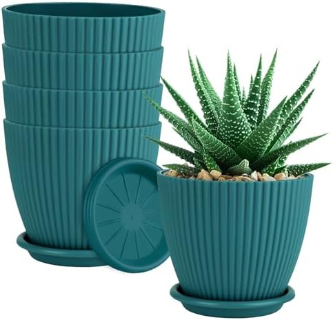 Amazon.com: ISIVBPEP Plant Pots - 6 Inch Planters for Indoor Plants - 6 ...