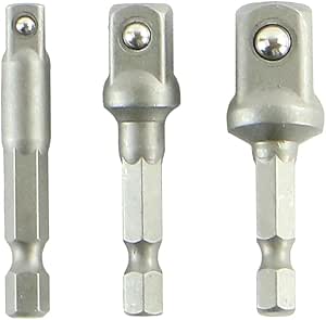 MichaelPro 3Pc Socket Adapter Set 1/4-inch, 3/8-inch, 1/2-inch, Hex ...