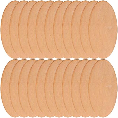 Amazon.com: RDEXP Mini 1.57x0.78x0.2inch Natural Pine Wood Oval Shaped ...