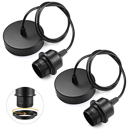 SUKELURER E27 Ceiling Pendant Light Fitting,Metal Screw Lampholder ...