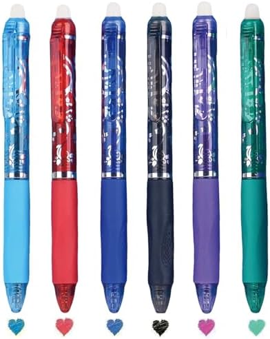 Amazon.com: MOZXIRZ 6 Pcs Erasable Colored Pens Retractable Pens Cute ...