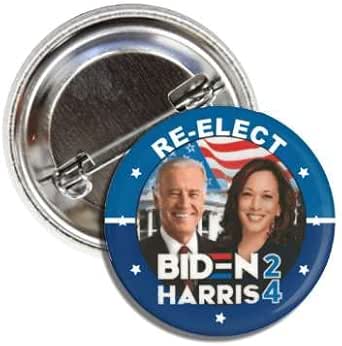 Amazon.com: Biden Harris 2024 Re-Elect Joe Biden 4 more in 24 Button ...