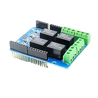Amazon.co.jp: 1個 4 Channel 5V Relay Shield Module, Four Channel Relay ...