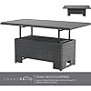 Amazon.com : Grand patio Outdoor Coffee Dining Table Wicker, Adjustable ...