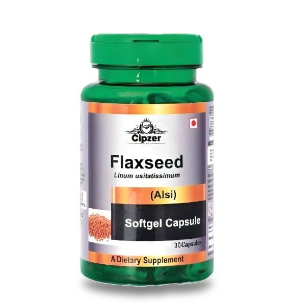 Cipzer Flax seed Softgel Capsules For Men & Women Rich in Vitamin D & A ...