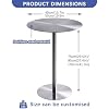 Amazon.com: Round Bar Table, Counter Bistro Pub Tables with Stainless ...