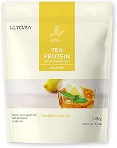 Amazon | ULTORA ウルトラ ティー ティープロテイン プロテイン 420g 人工甘味料不使用 国産 ホエイプロテイン ホエイ ぷろていん WPI (レモンティー風味 ...