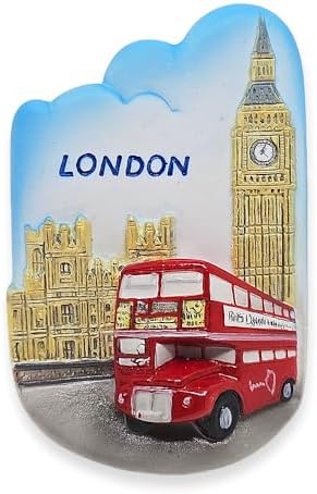 Amazon.com: England London Wooden Magnet 3D Fridge Magnets Travel ...
