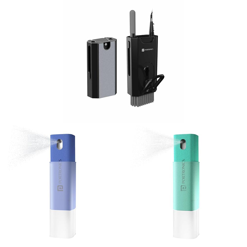 Portronics Clean M Multifunctional 8-in-1 Gadget Cleaning Kit with ...