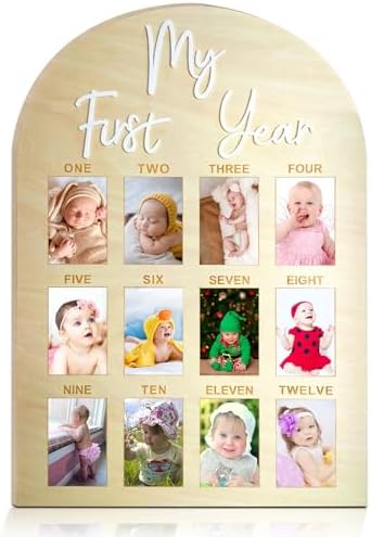Amazon.com: comurdyo My Baby First Year Picture Frame 12 Months Baby ...