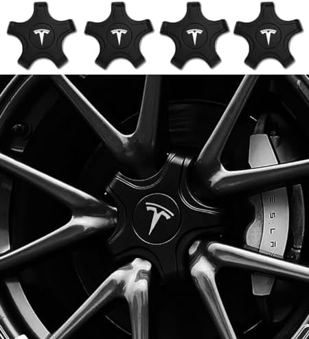 Amazon.com: ATAIRSOFT 4PCS Fits Tesla Model 3 Aero Wheels Cap Kits ...
