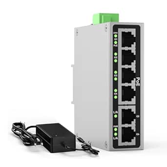 Amazon.com: Industrial 4-Port Full Gigabit POE+ Switch with UL Power ...