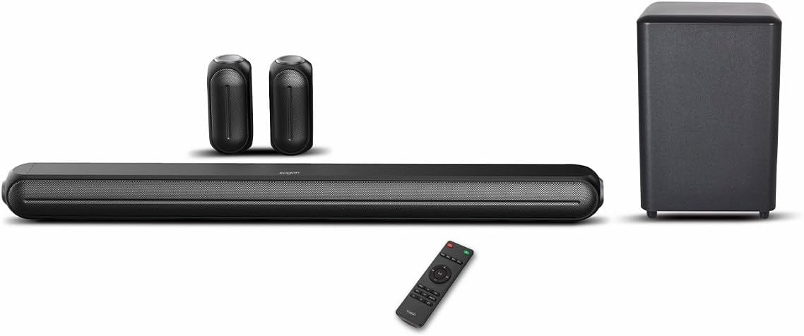 Kogan 5.1 Channel 230W Dolby Soundbar with Subwoofer & Rear Speakers ...