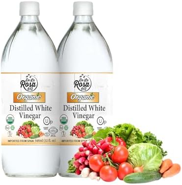 Amazon.com : De La Rosa Organic Distilled White Vinegar, Raw ...