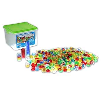 Amazon.com: TickiT 9246 Translucent Stackable Counters (Pack of 500), 2cm Dia : Office Products
