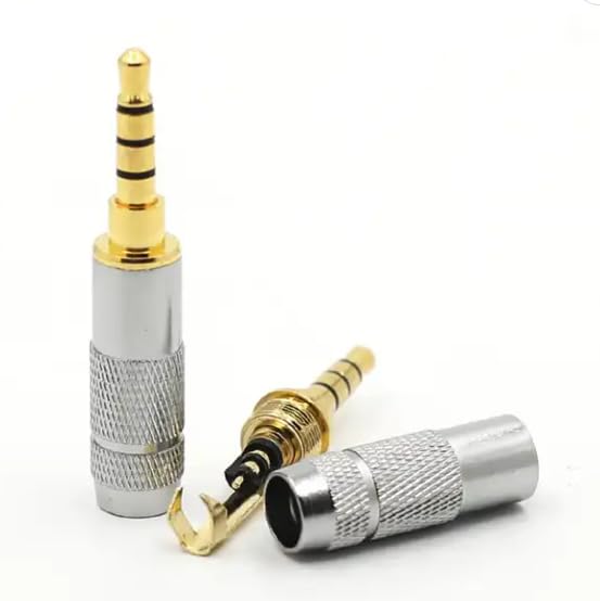 3.5mm 4-Pole (4 Pin TRRS) Headphone Soldering Jack – Gold Plated ...
