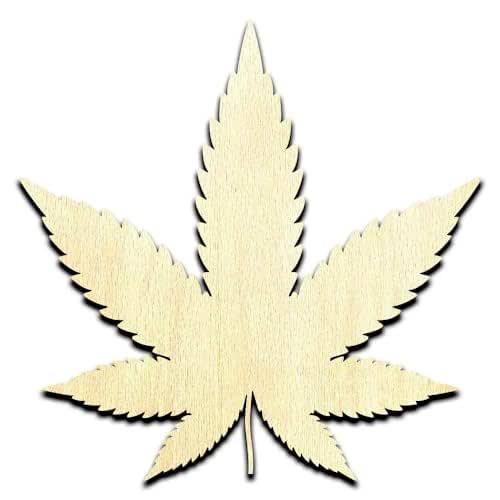 Amazon.com: Marijuana Pot Leaf Laser Cut Out Unfinished Wood Shape ...