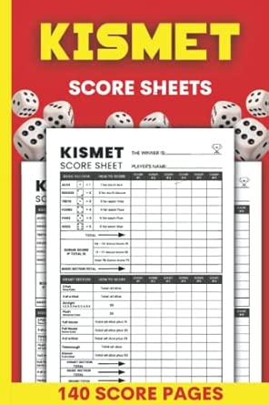 Kismet Score Sheets: A kismet Dice Game Score Pads For Scorekeeping ...