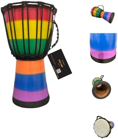 Amazon.com: Kmise Djembe African Hand Drum Mini Djembe Mahogany ...