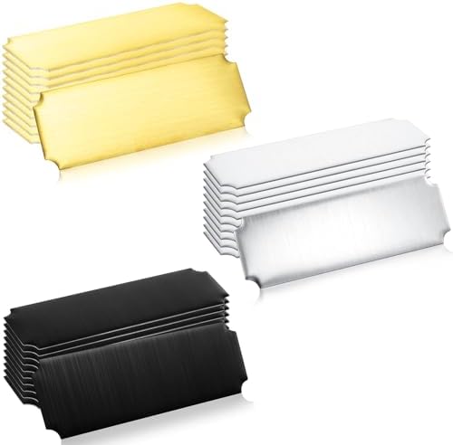 Amazon.com: Therwen 30 Pcs Name Plates Laser Engraved Brushed Stainless ...