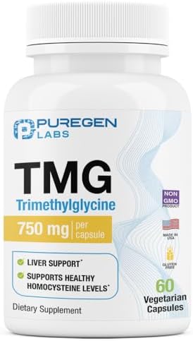 Amazon.com: Puregen Labs TMG 750 mg – [High Potency] Trimethylglycine ...