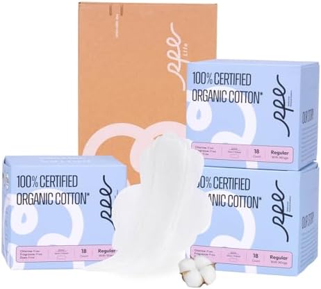 Amazon.com: 100% Organic Pads for Women 54ct, Ultra Thin Unscented ...
