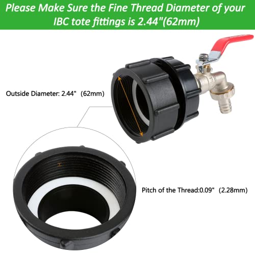 IBC Container Accessories 1/2 Inch Fine Brass IBC Tank Accessories IBC ...