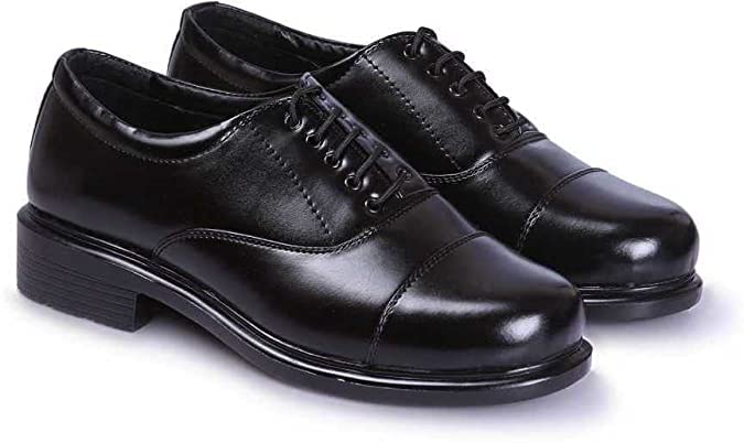 Buy Wild Boots Leather Formal Police Shoes for Men Black (Numeric_6) at ...