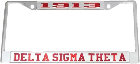 Amazon.com: Delta Sigma Theta (DST) Chrome Acrylic License Plate Frame ...