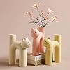 Amazon.com: ZYSMJSY Cat Vase for Flowers, Cute Cat Shaped Ceramic Vase ...