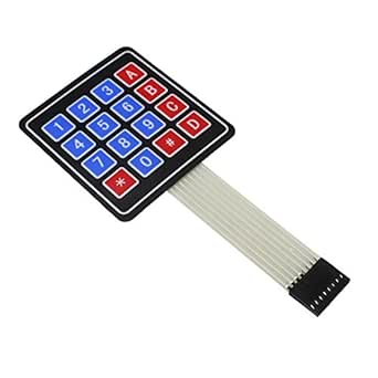 PrimeRobotics 4x4 Matrix Array 16 Key Membrane Switch Alphanumerical Keypad for Arduino ...