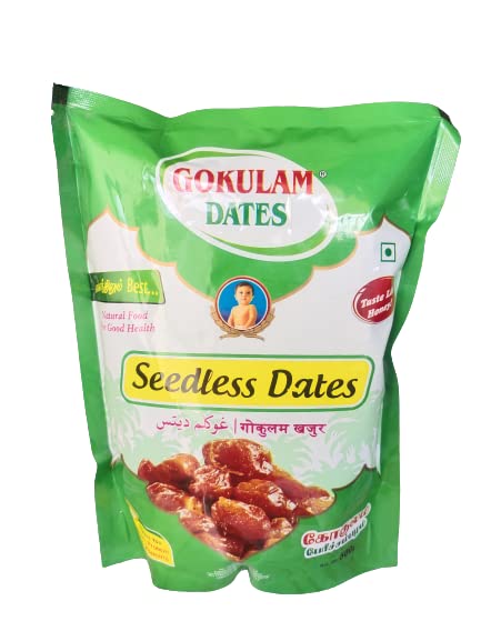 Gokulam Seedless Dates 500g Value Pouch Pack | Healthy & Nutritious ...