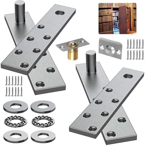 Door Pivot Hinges Heavy Duty, Invisible Hinge System with Ball Catch ...