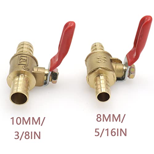 Joyangy 2pcs 5/16" Brass Water Shut Off Ball Valve, 5/16 Inch Water ...
