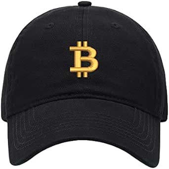 L8502-LXYB Baseball Cap Men Bitcoin Currency Embroidered Washed Cotton ...