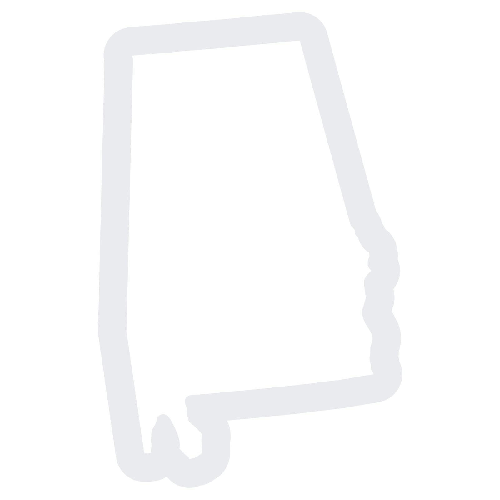 Alabama State Sticker Alabama SVG Image - Alabama State Outline SVG ...