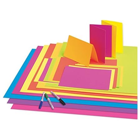 Amazon.com: Hygloss Products Fluorescent Poster Board - 25 Neon Colored ...