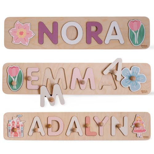 Amazon.com: Personalized Wooden Name Puzzle, Personalized Baby ...