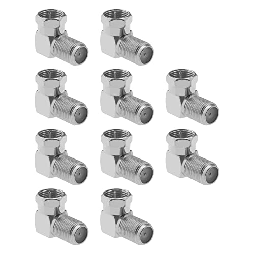 ECSiNG 10PCS F Type Male to Female Coaxial Cable Connector 90 Degree ...