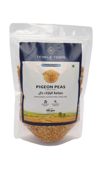TEMPLE TOWN FARMS Certified Organic Toor Dal | Unpolished and Pure ...