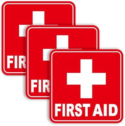 Amazon.com: 3PCS First Aid Sign Sticker for Home，Self-Adhesive ...