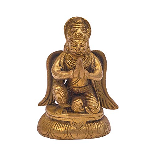 Buy Thugil Brass Indian Lord Garudalwar Decorative Statue, 3.5 Inches ...