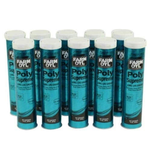 Amazon.com: Farm Oyl Poly Supreme Grease 14 oz. Tube 10-Pack : Automotive