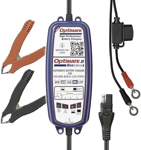 OptiMate 5 Start/Stop 12V Car Battery Charger, Automatic 4A battery maintainer/optimiser for ...