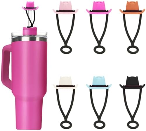 Amazon.com: dauncu 4 Pack Cute Cowboy Hat Straw Toppers Compatible with Stanley Cups 30/40 Oz ...