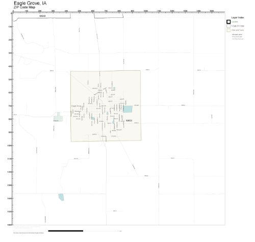 ZIP Code Wall Map of Eagle Grove, IA ZIP Code Map Not Laminated: Amazon ...