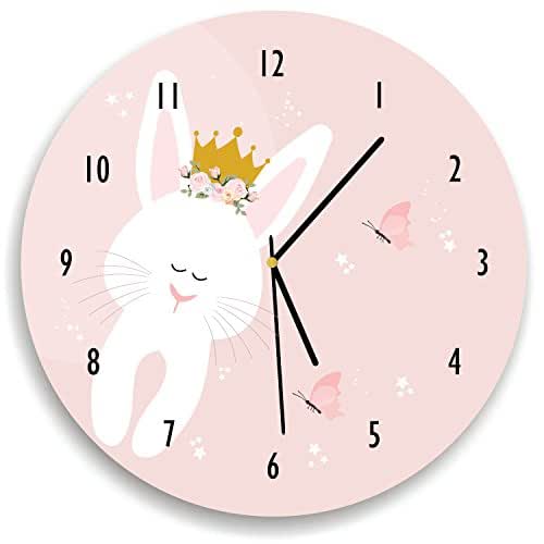 Amazon.com: Kid'O Design Studio Bunny Wall clock, Moon and Stars Wall ...
