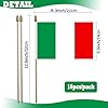 Amazon.com : 16 Pack Small Italy Flags on Stick - Mini Italian Flags ...