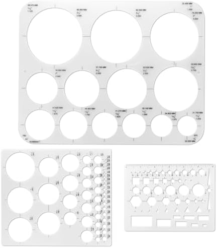Amazon.com: 3pcs Circle Stencils for Drawing, 3 Sizes Round Circle ...